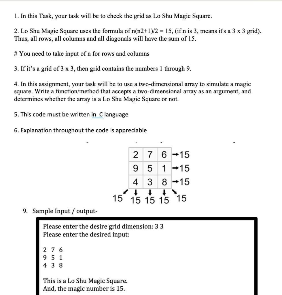 Solved 1. In this Task, your task will be to check the grid | Chegg.com