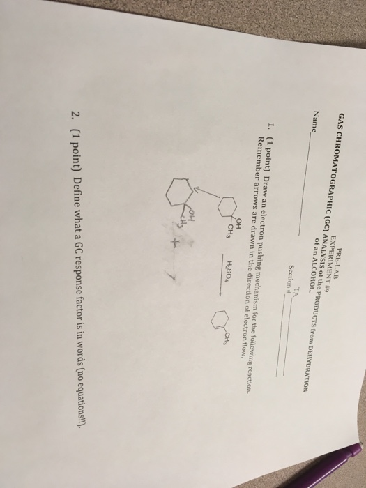 Solved PRE-LAB EXPERIMENT #9 SIS of an ALCOHOL GAS | Chegg.com