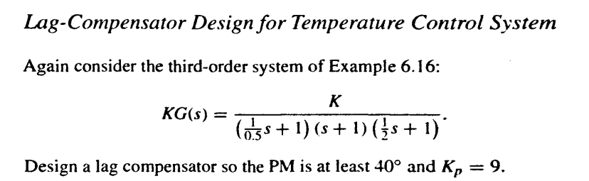 Solved Lag-Compensator Design for Temperature Control System | Chegg.com