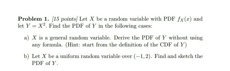 Problem 1 15 Points Let X Be A Random Variable 0387