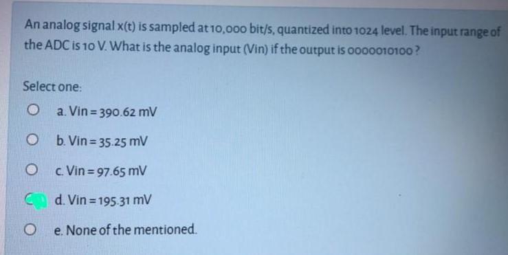 Solved Which of the following initial count TCNTO value | Chegg.com