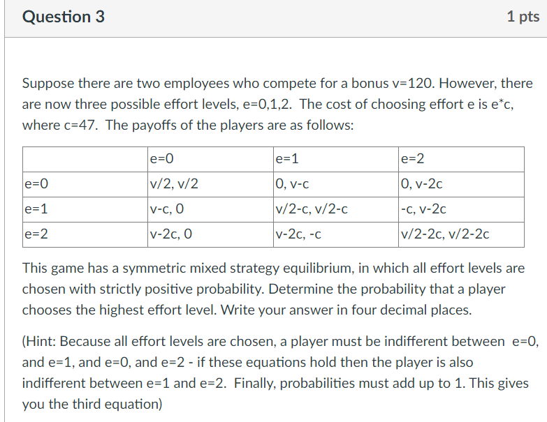 Solved Suppose there are two employees who compete for a | Chegg.com