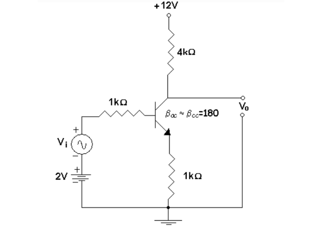 Solved For the alternating signal transistor amplification | Chegg.com
