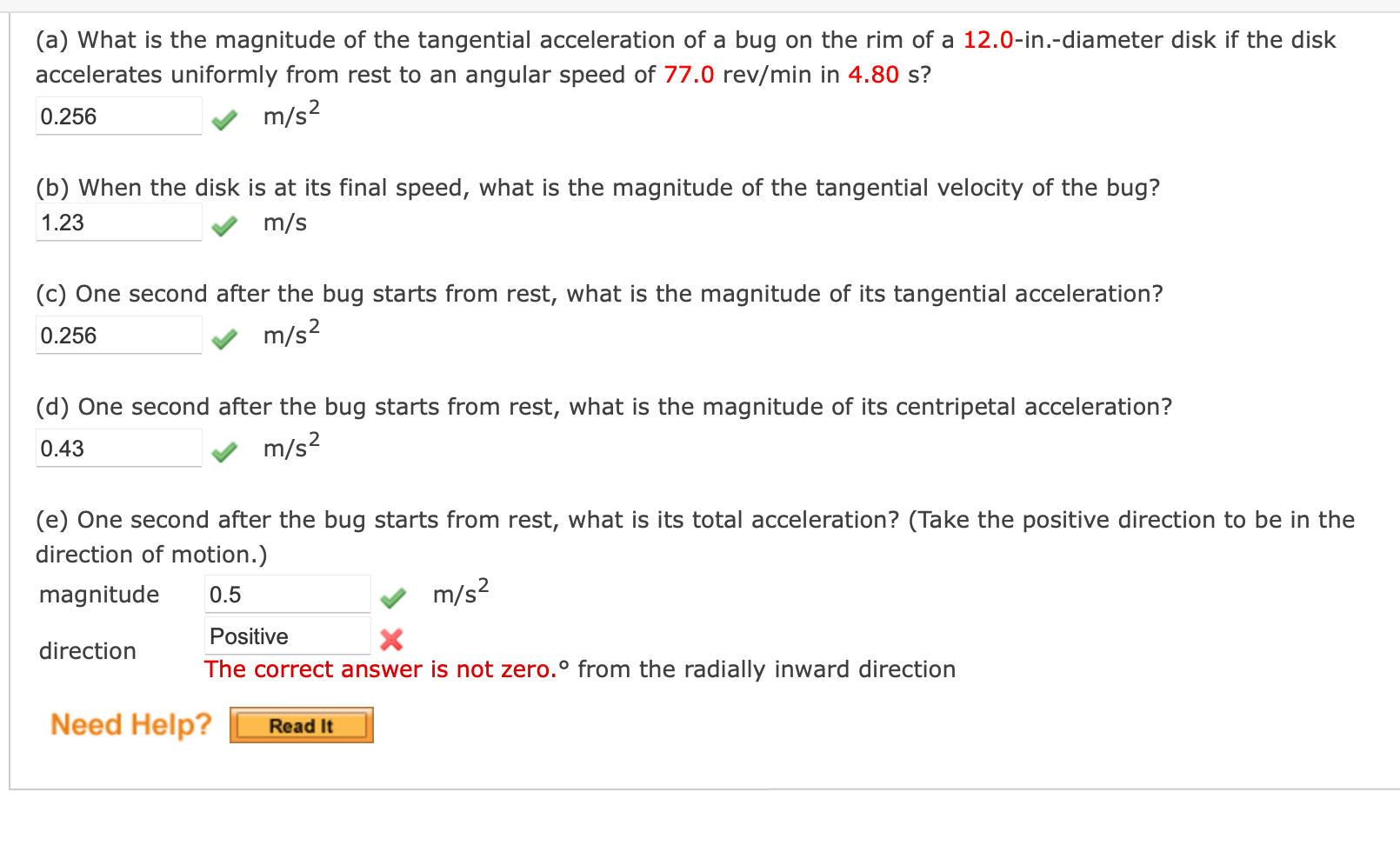 Solved (a) What is the magnitude of the tangential | Chegg.com