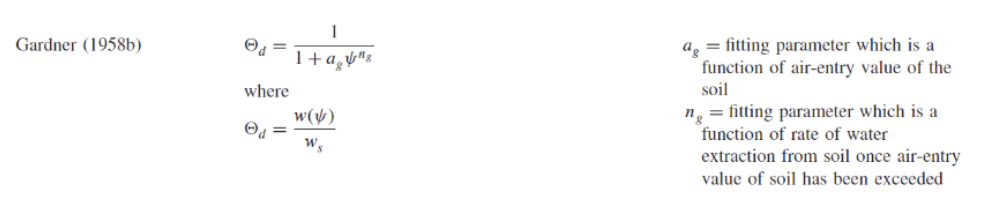 Solved How to calculate the SWCC by using the Gardner | Chegg.com