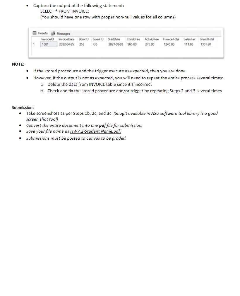 Solved HW 7.2 - Stored Procedures and Triggers (130 points) | Chegg.com