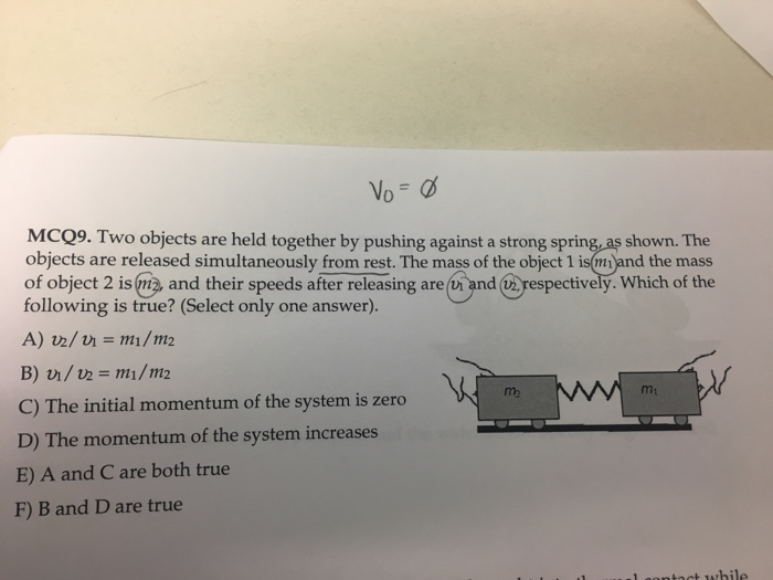 Solved two objects are held together by pushing against a | Chegg.com