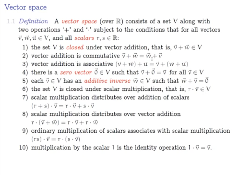 Solved Using All 10 terms of Vector Space definition, | Chegg.com