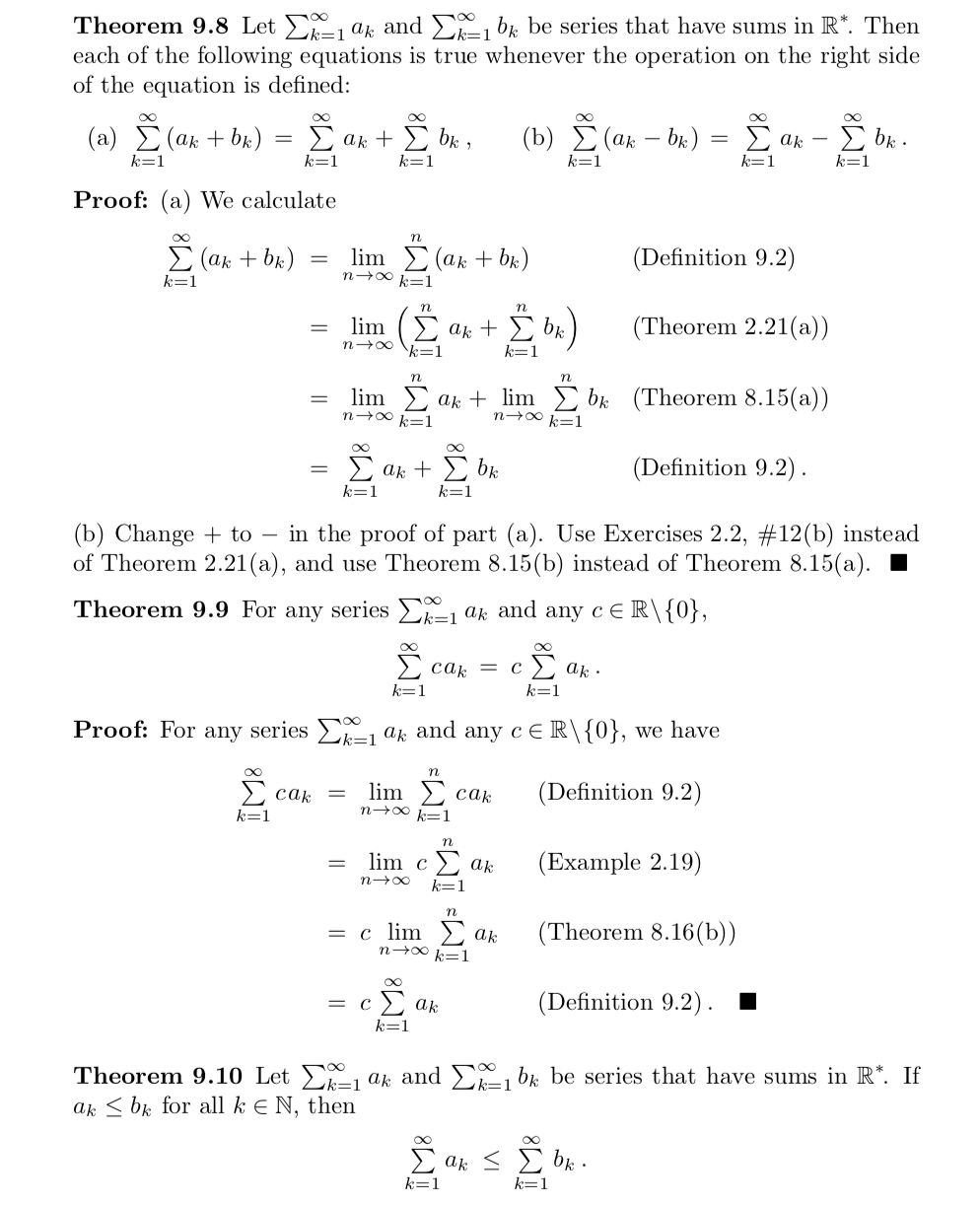 Solved 1. For each series below, either determine its sum in | Chegg.com