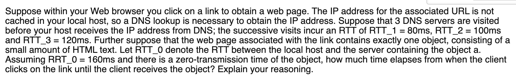 Solved Suppose within your web browser you click on a link | Chegg.com