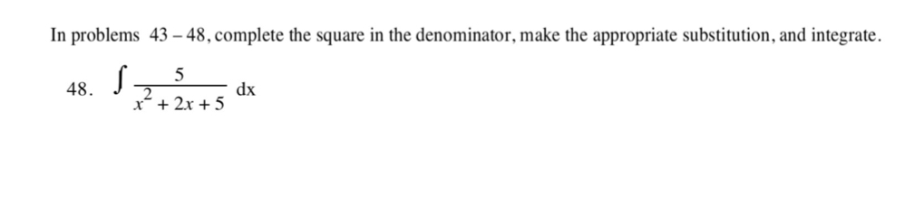 Solved In problems 43-48, ﻿complete the square in the | Chegg.com
