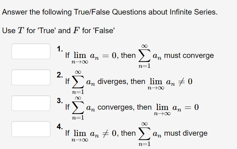 Solved Answer the following True/False Questions about | Chegg.com Solved Answer the following True/False Questions about | Chegg.com