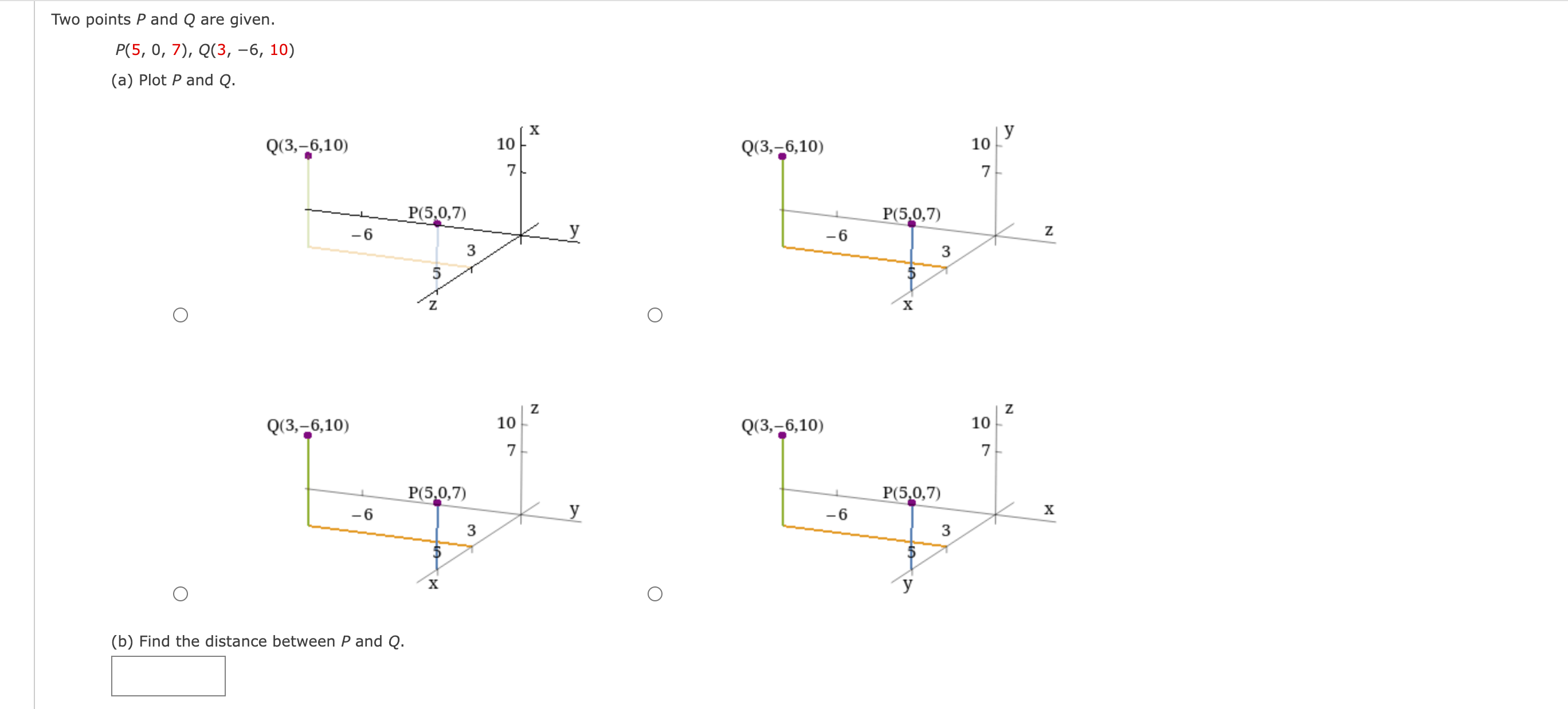 Solved Two Points P And Q Are Given P507q3−610 A 