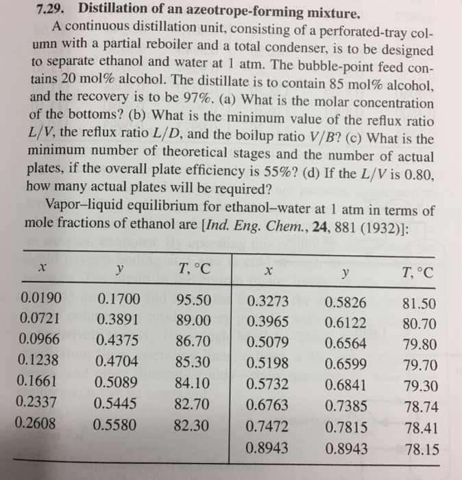 Solved 13.14. Batch rectification at constant composition. | Chegg.com