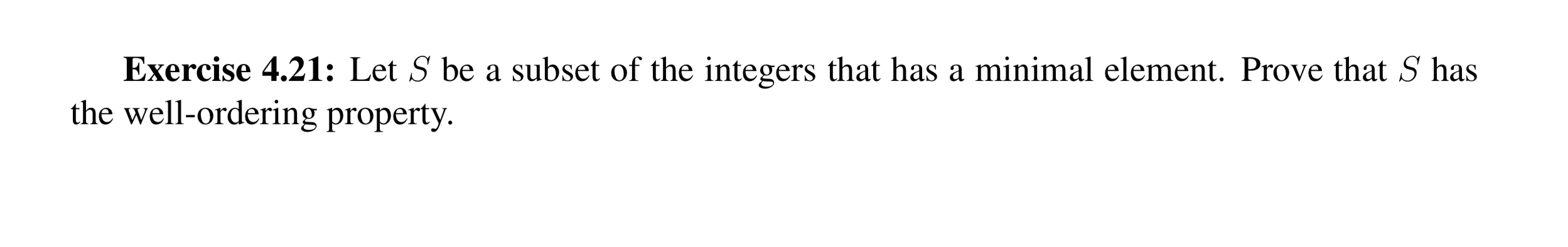 Solved Exercise 4.21: Let S be a subset of the integers that | Chegg.com