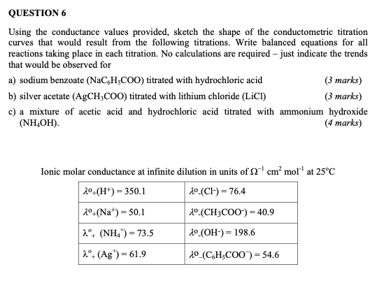 Solved QUESTION 6Using the conductance values provided, | Chegg.com