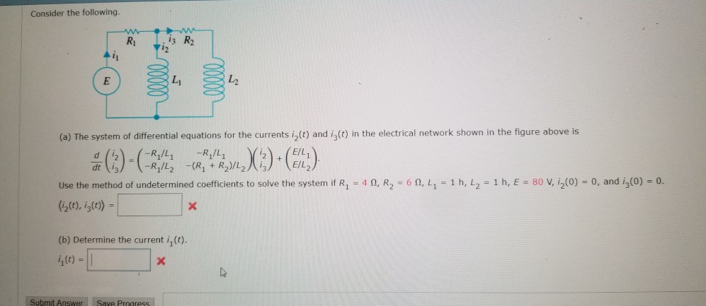 Solved Consider the following. Ri 3 R 12 2 L1 (a) The system | Chegg.com