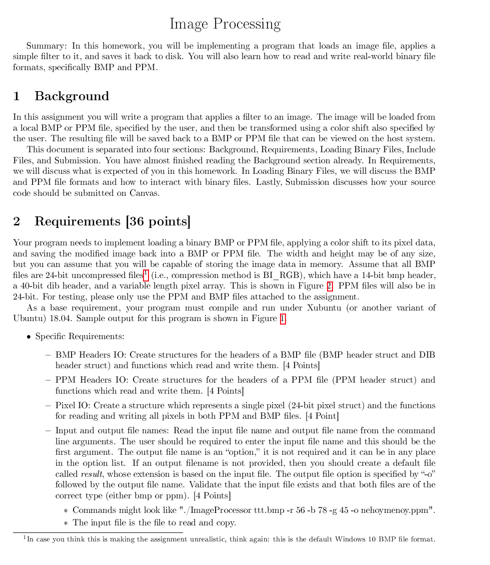 BmpProcessor.h struct BMP_Header { //TODO:Finish | Chegg.com