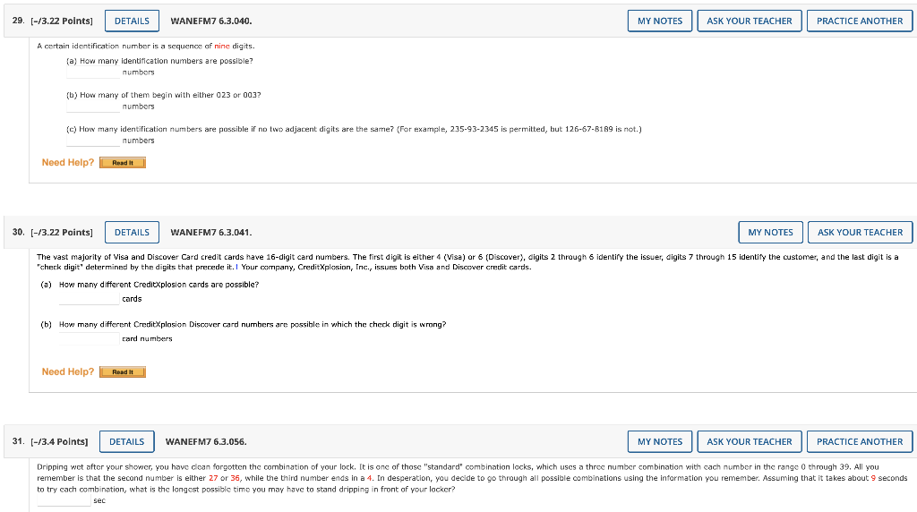 Solved A certain identification number is a sequence of nine | Chegg.com
