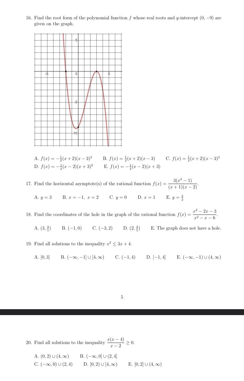 Solved 16. Find the root form of the polynomial function f | Chegg.com