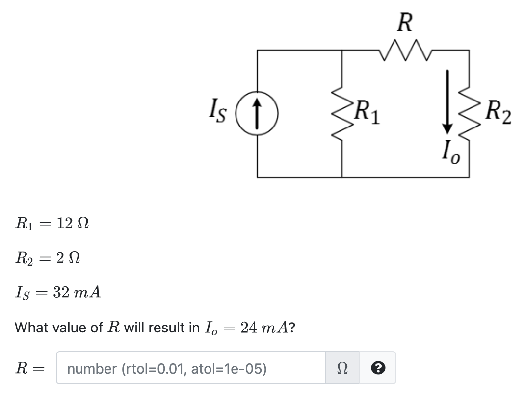 Solved R1 + Vs+ R. Vo R2 Vs = 12 V R1 = 42 R2 = 6N2 | Chegg.com