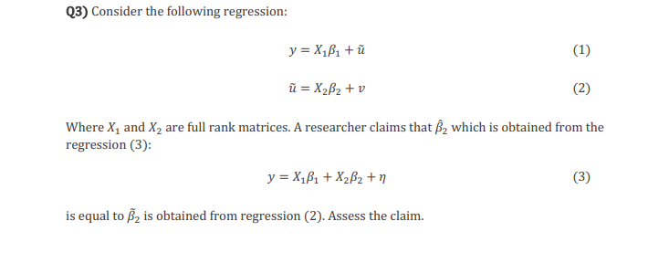 Solved This a econometrics question. Please solve it in | Chegg.com