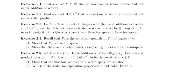 Solved Find a subset C Subset R^2 that is closed under | Chegg.com