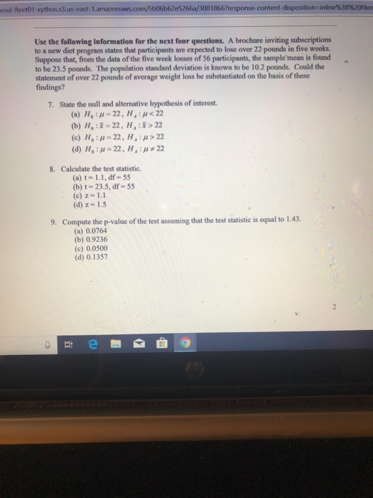 Solved rod fleet01 xythos.s3.us-east-1.amazonawscorn St | Chegg.com