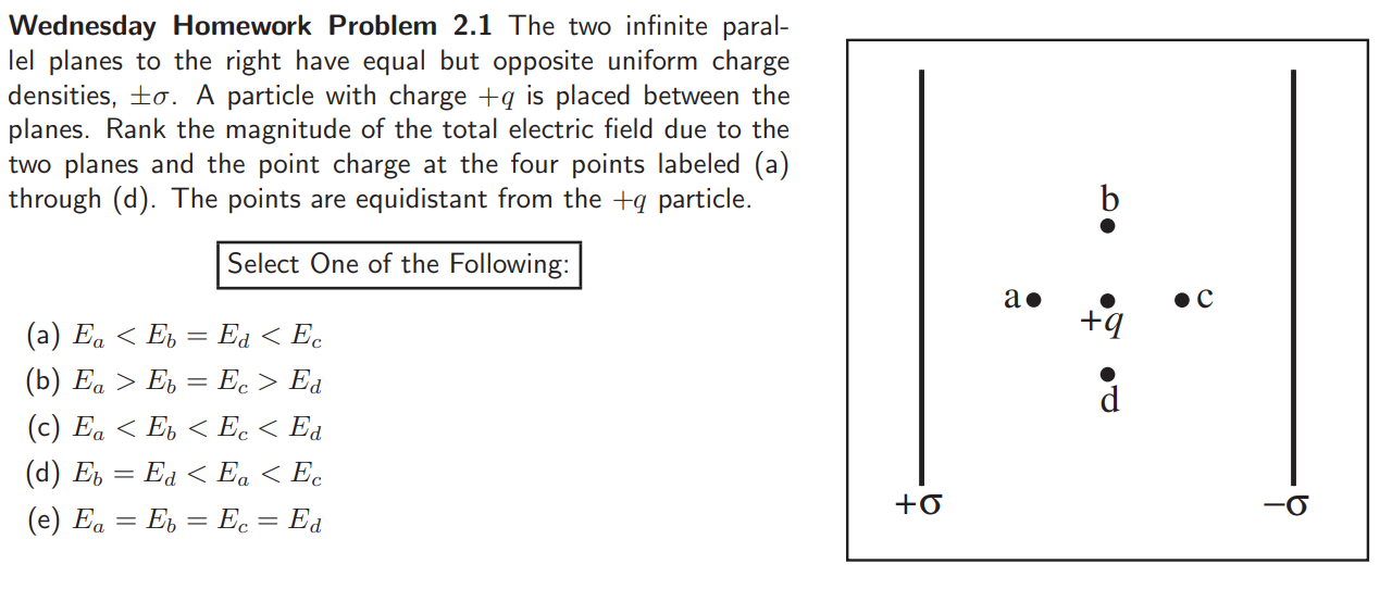 Solved Wednesday Homework Problem 2.1 The two infinite | Chegg.com