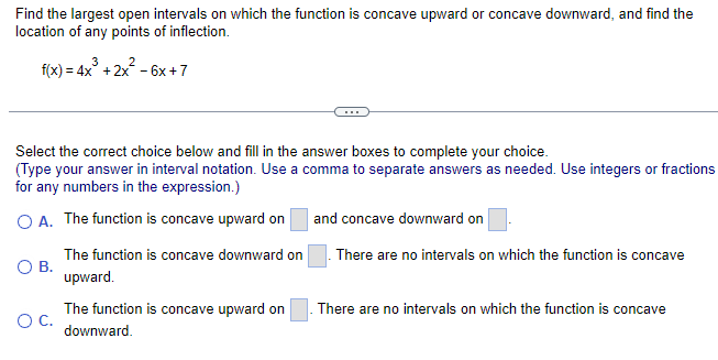 Solved Find the largest open intervals on which the function | Chegg.com