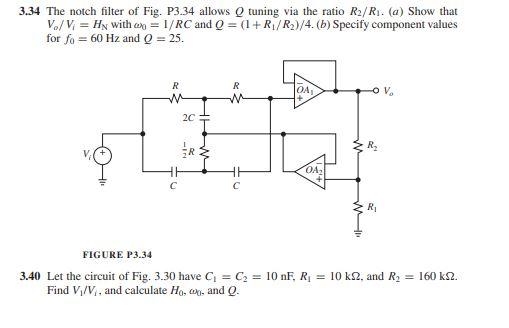 Solved 3.4 The circuit of Fig. P3.4 is a noninverting | Chegg.com