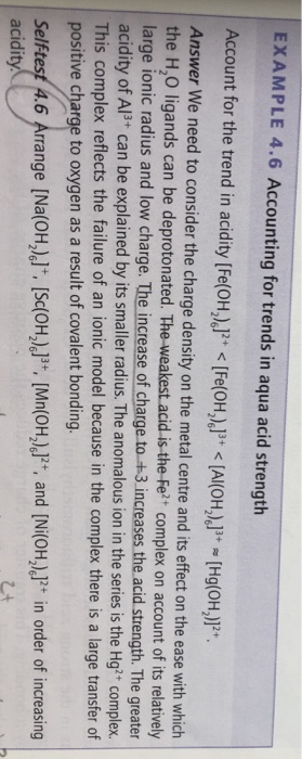 Solved EXAMPLE 4.6 Accounting for trends in aqua acid | Chegg.com
