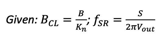 Solved Use unity-gain frequency, B = 1MHz and slew rate, S = | Chegg.com