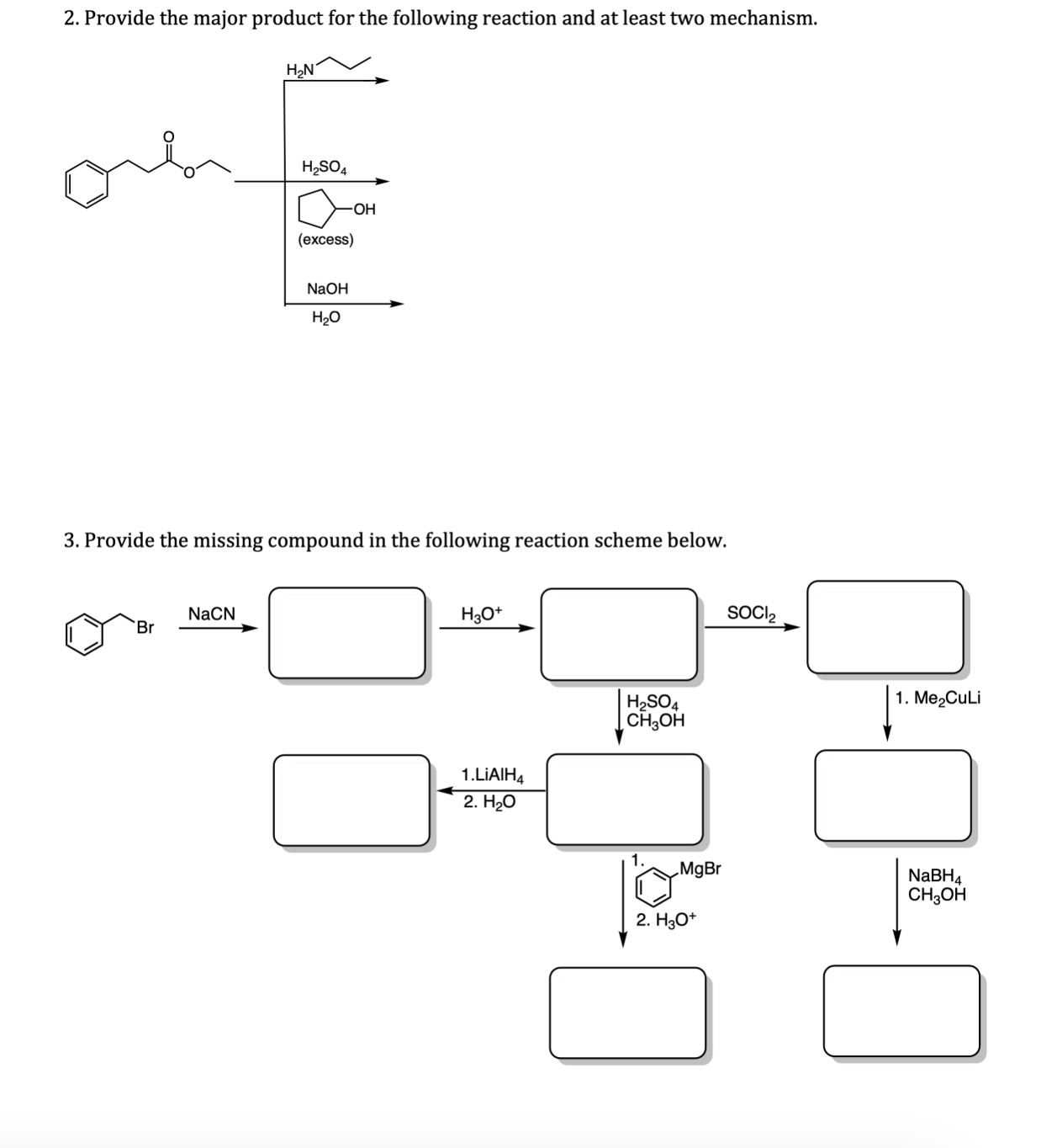 Solved by an EXPERT 2. ﻿Provide the major product for the following | Chegg.com