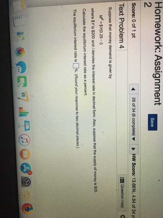 Solved Homework Assignment 2 Score 0 Of 1 Pt Text Problem