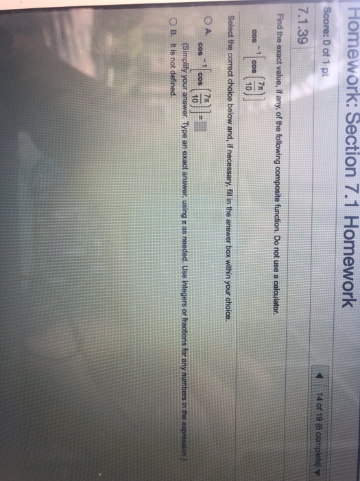 Solved Homework Section 7 1 Homework Score 0 Of 1 Pt