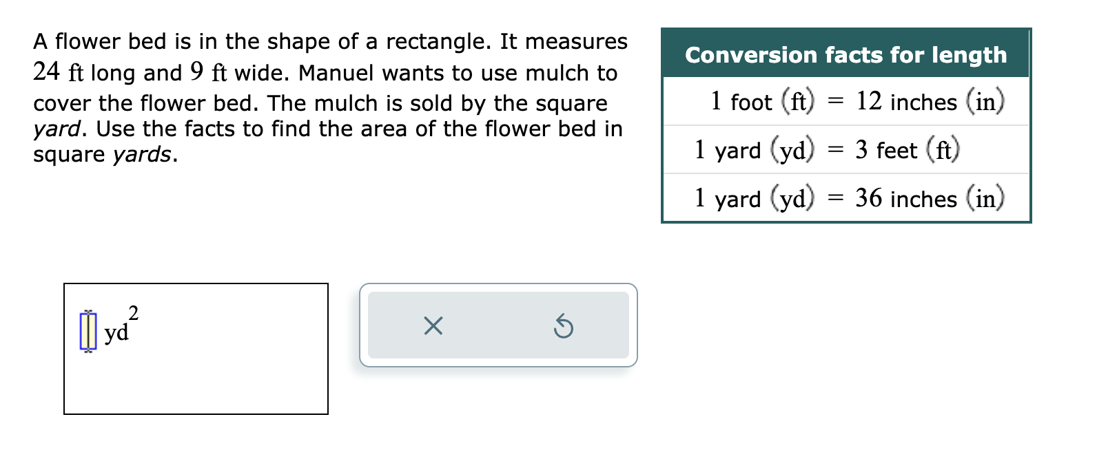 Solved A flower bed is in the shape of a rectangle. It | Chegg.com