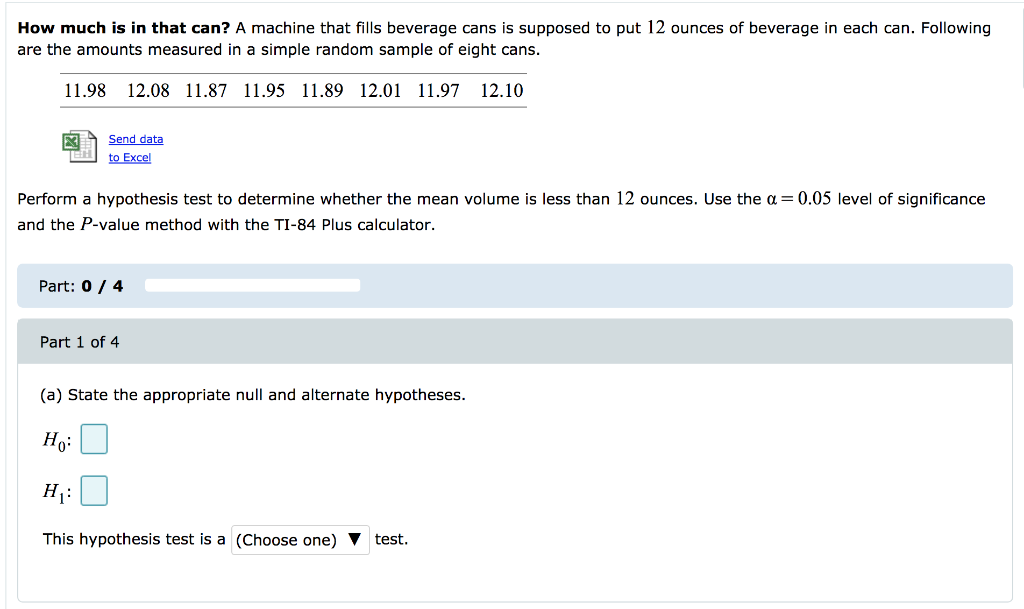 Solved part 2/4 find p-value part 3/4 determine whether to | Chegg.com