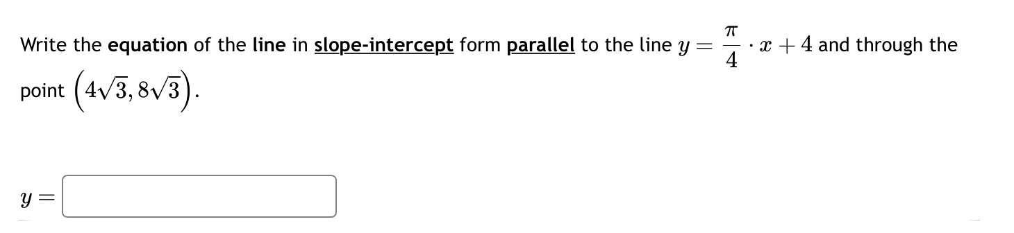Solved Write the equation of the line in slope-intercept | Chegg.com