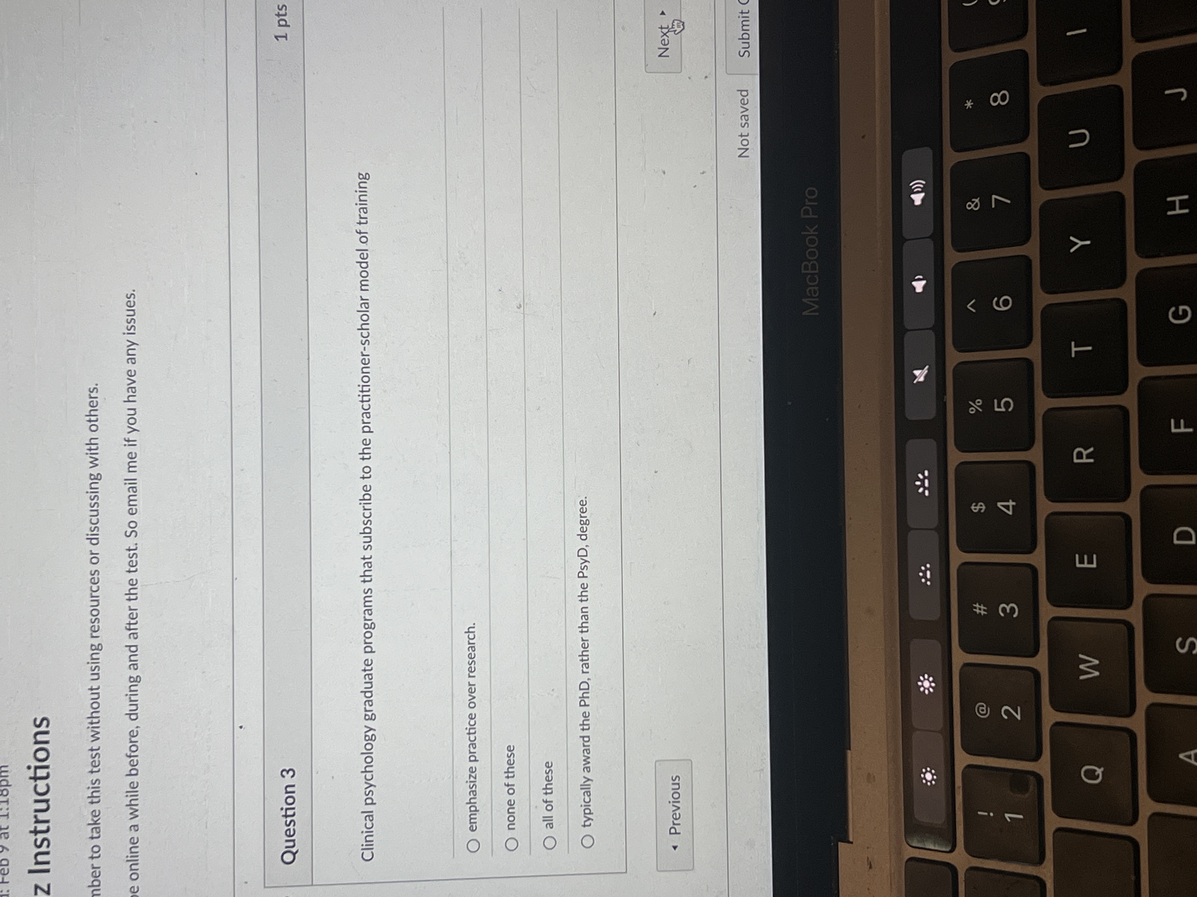 Solved Question 3Clinical psychology graduate programs that | Chegg.com