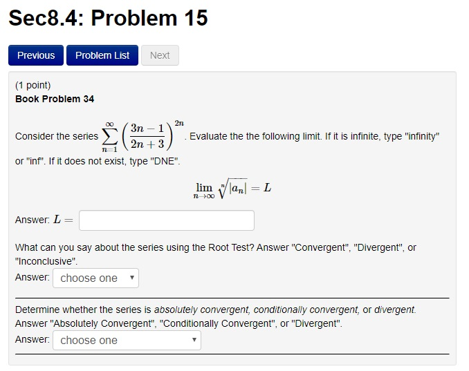 Solved Sec8.4: Problem 15 Previous Problem List Next (1 | Chegg.com