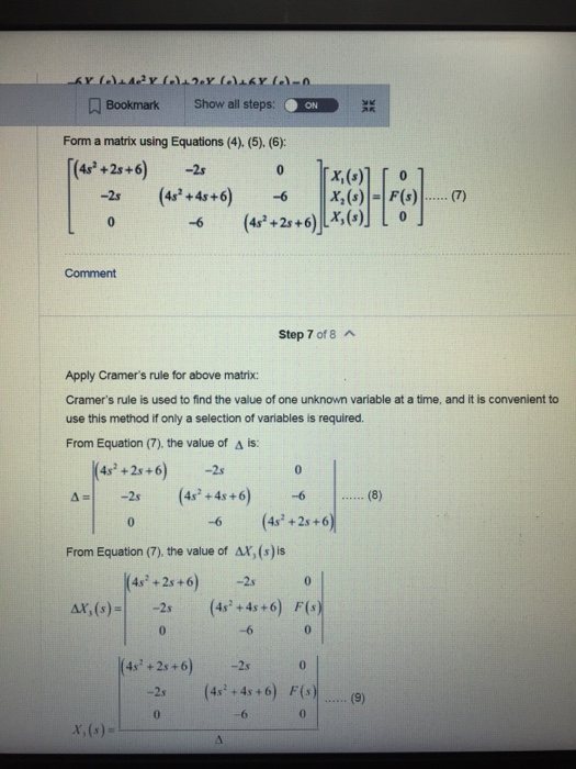 Solved How delta X3 is determined from the 3x3 matrix given | Chegg.com