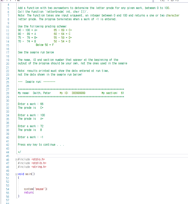 Solved Add a function with two parameters to determine the | Chegg.com
