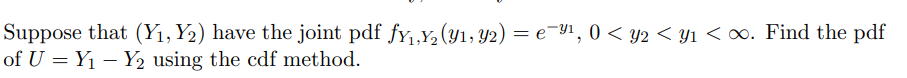 Solved Suppose that (Y1,Y2) ﻿have the joint pdf | Chegg.com