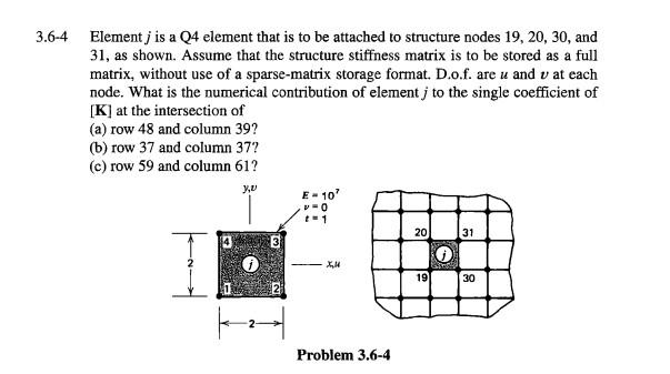 3.6-4 Element j is a Q4 element that is to be | Chegg.com