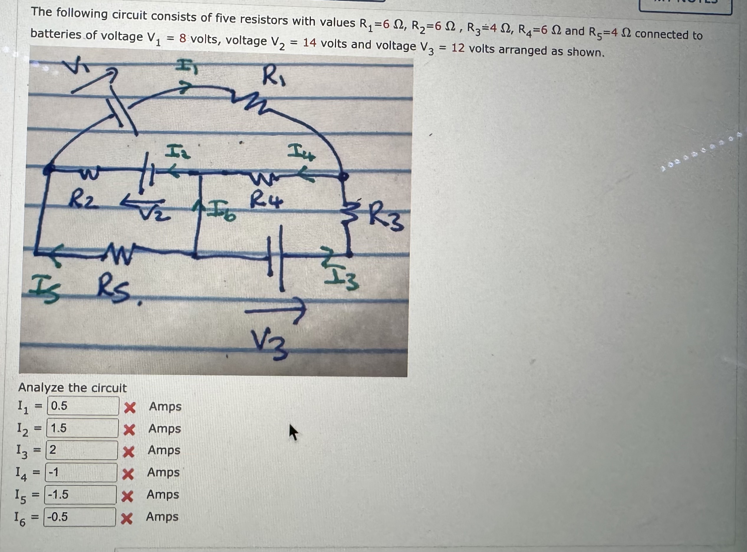 Solved The following circuit consists of five resistors with | Chegg.com