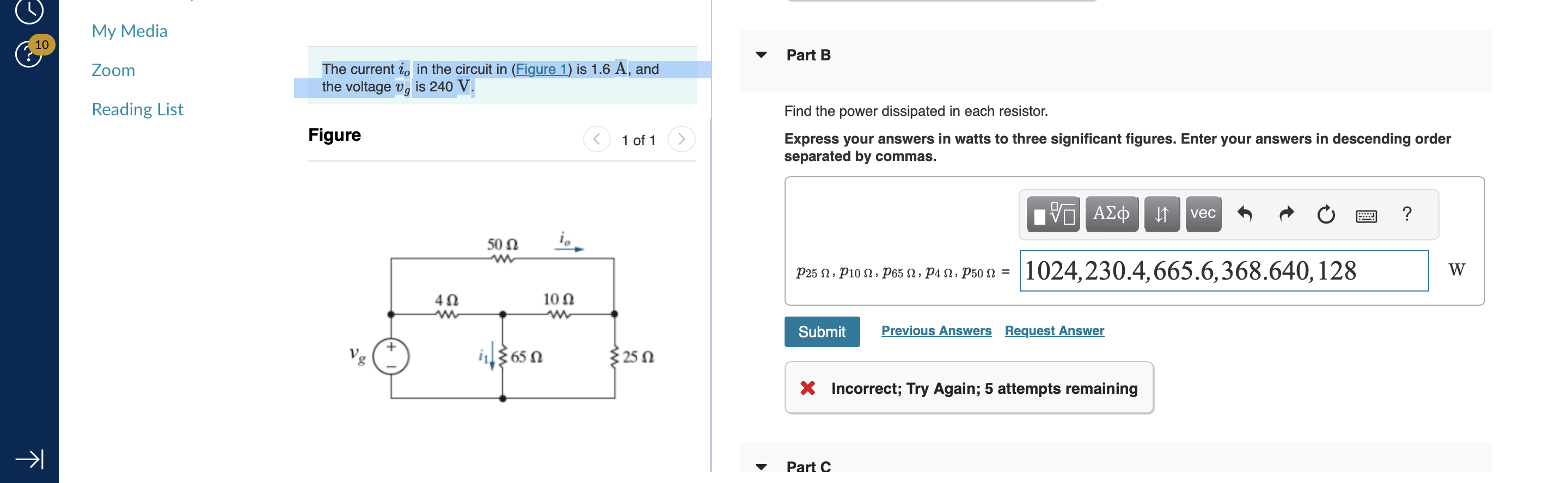 Solved The current io ﻿in the circuit in (Figure 1) ﻿is | Chegg.com