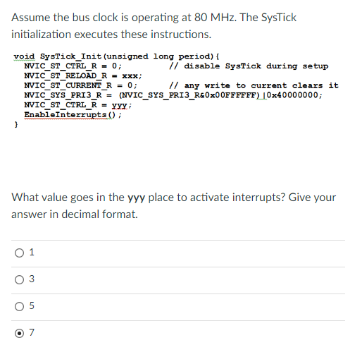Solved Assume the bus clock is operating at 80MHz. The | Chegg.com