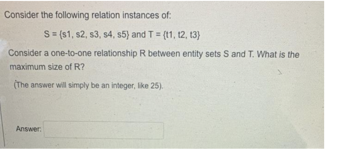 Solved Consider the following relation instances of: | Chegg.com