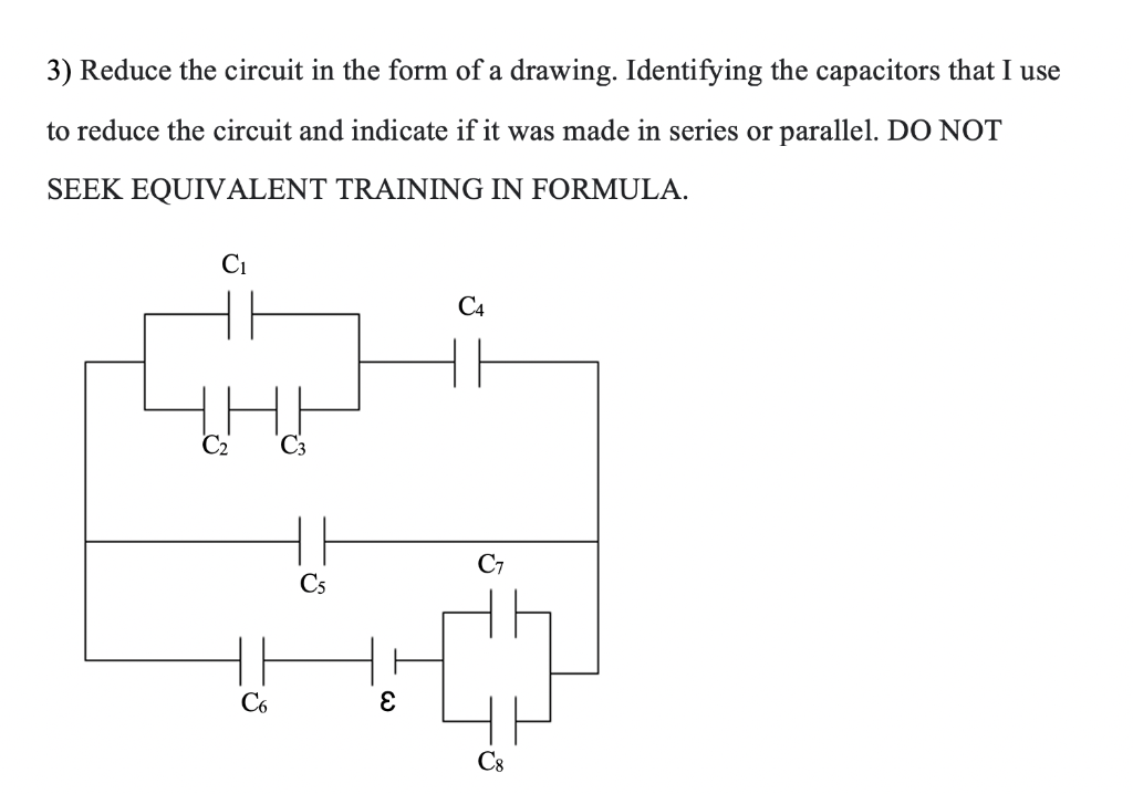 Solved 3) Reduce the circuit in the form of a drawing. | Chegg.com